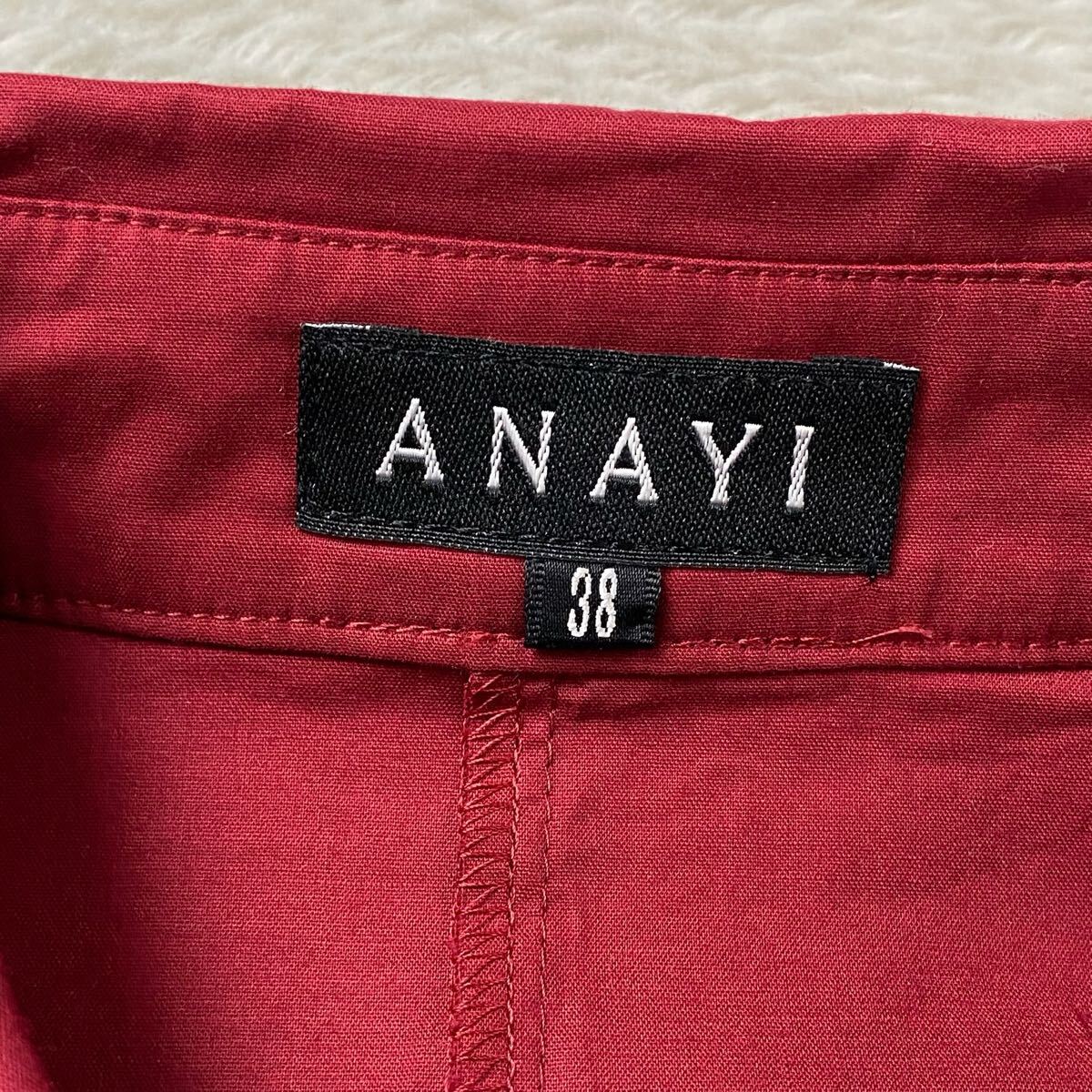 Yahoo!オークション - ANAYI アナイ 半袖シャツ フリル 38 Mサイズ相当...