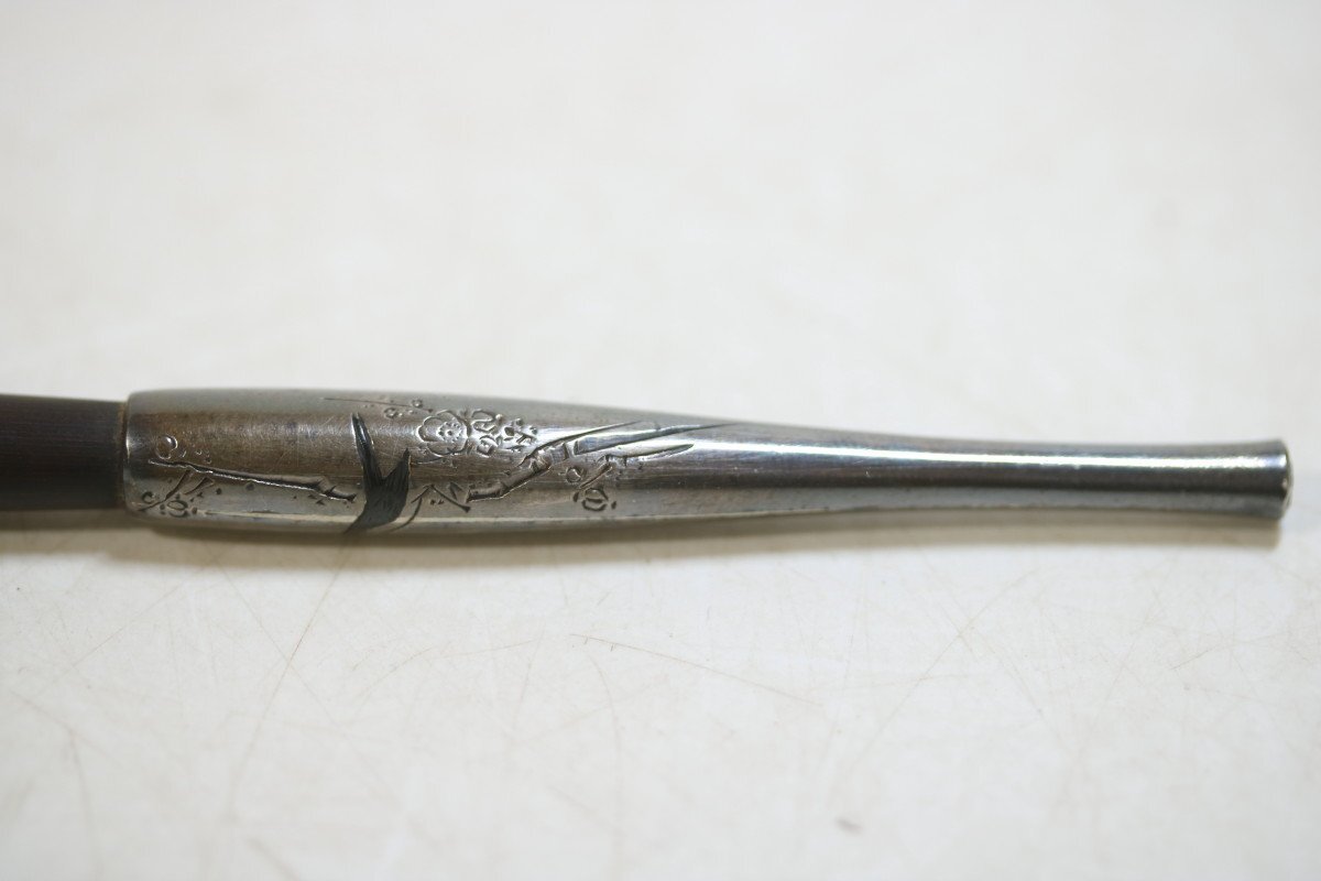 Yahoo!オークション - T962 純銀煙管 刻印有 約24g アンティーク 古道...
