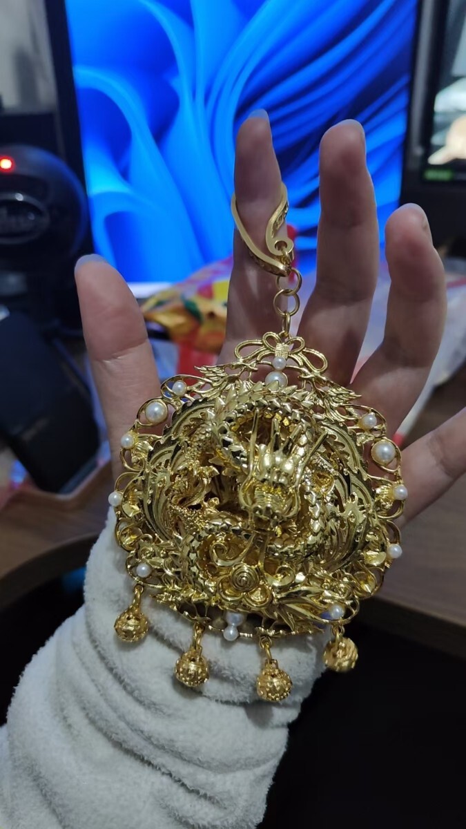 Yahoo!オークション - C282旧家収蔵 明宋製 鳳凰 牡丹紋 掛飾 置物 中...