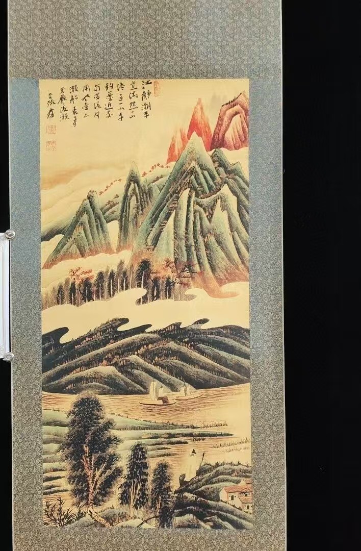 Yahoo!オークション - C149旧家収蔵 張大千 雲川呈秀 掛画 置物 中国古...