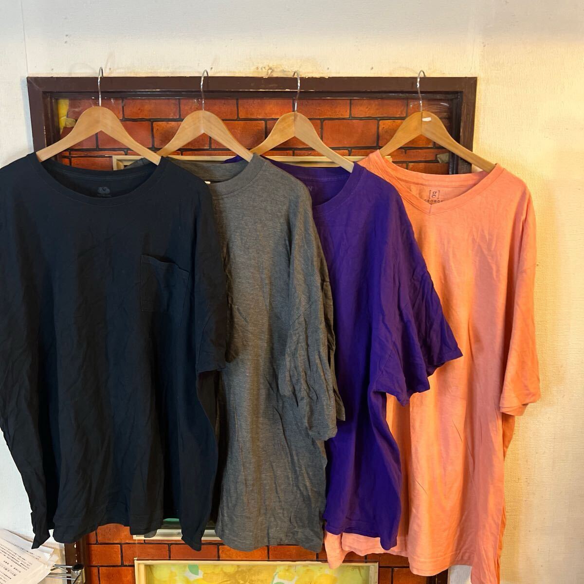 Yahoo!オークション - Tシャツ ティーシャツ 無地系 シンプル ビックT ...