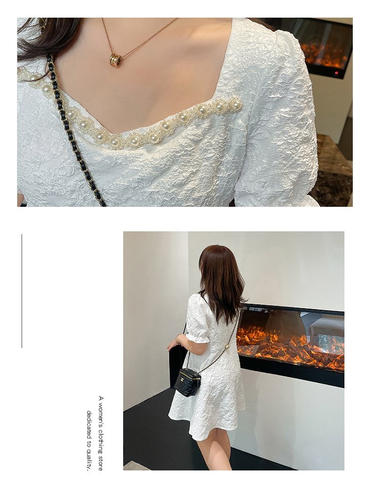 Yahoo!オークション - 2L～6L大きいサイズ 胸元可愛いパール付き 花柄...