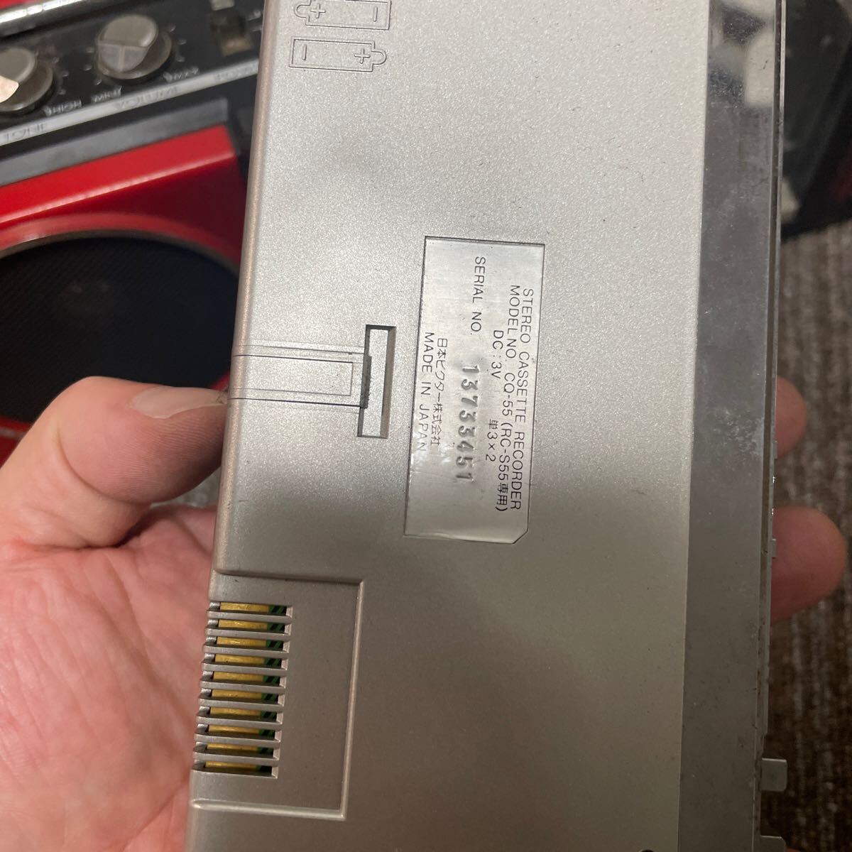 Yahoo!オークション - Victor RC-S55 レッド 昭和レトロ ステレオラジ...