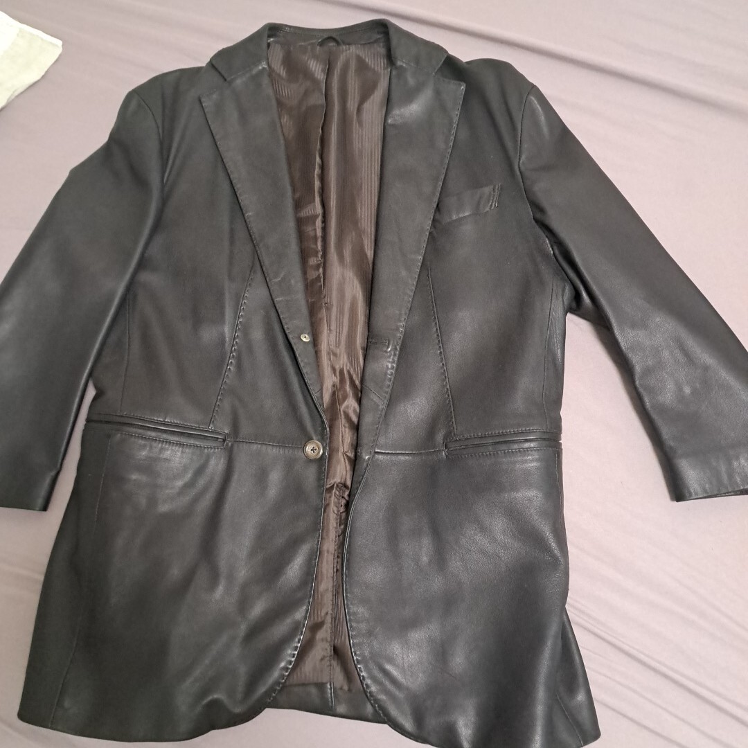 Yahoo!オークション - pbiレザー レザージャケット 黒