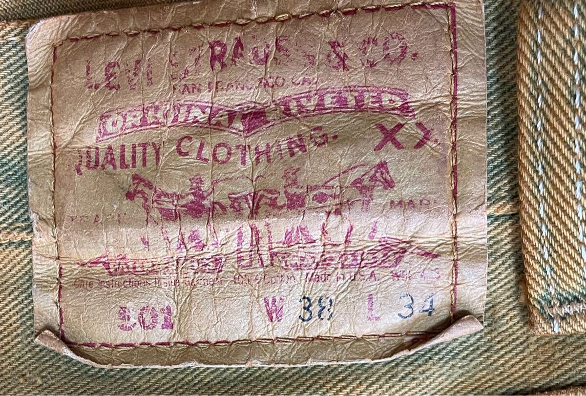 Yahoo!オークション - USA製 532 鬼ヒゲ Levi’s 501 W38 XL ストレー...