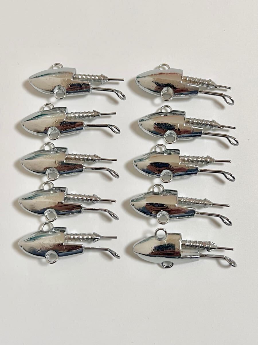 Yahoo!オークション - No.158 ジグヘッド 27g 10個セット 銀色 シーバ...