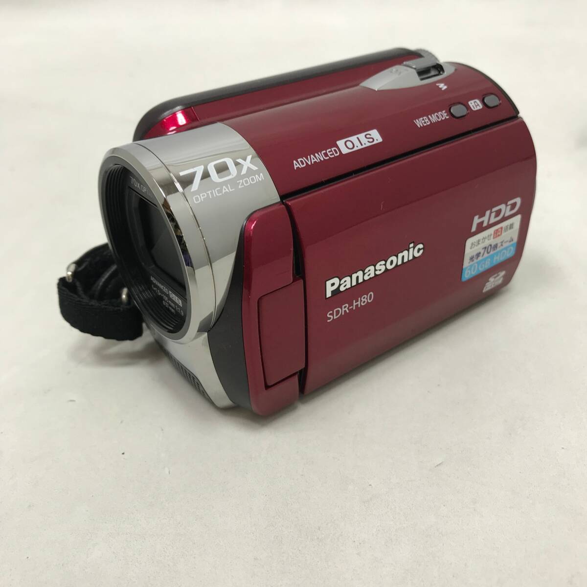 Yahoo!オークション - ‡0630 Panasonic SDR-H80 ビデオカメラ レッド...