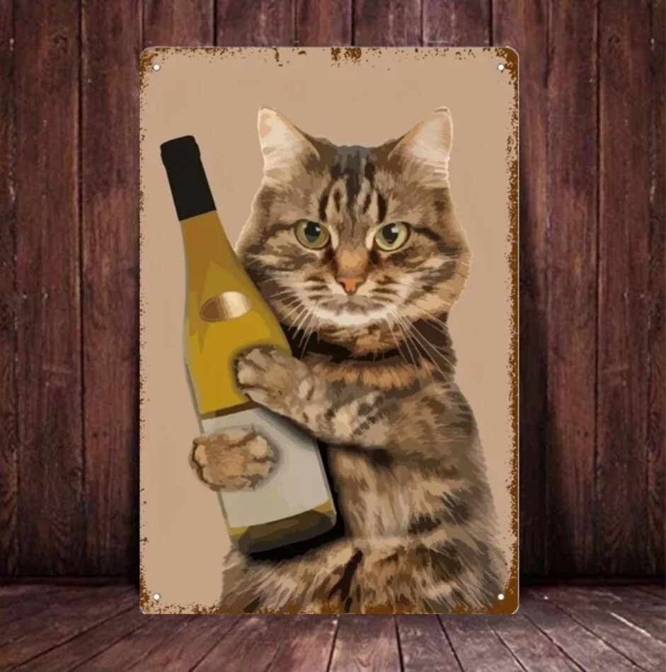 Yahoo!オークション - ブリキ看板 HANAKO レトロ 猫の看板 P41 キジ猫 ...