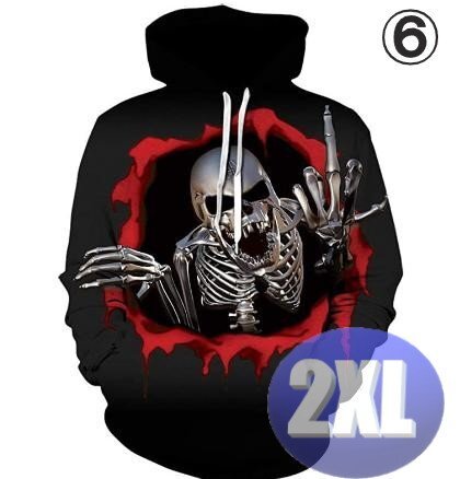 Yahoo!オークション - フード付き ドクロパーカー カラー6 2XL トレー...