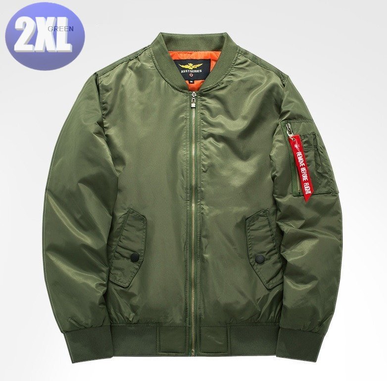 Yahoo!オークション - ジャケット MA1タイプ グリーン 2XL フライトジ...
