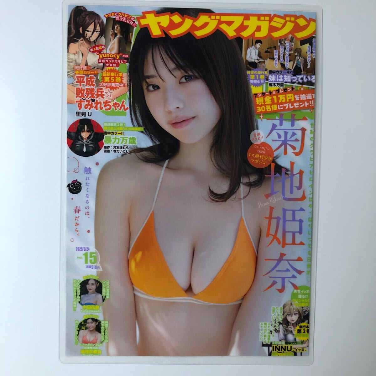 Yahoo!オークション - 菊地姫奈 ヤングマガジン2025.3.24 B5 9p 厚手15...