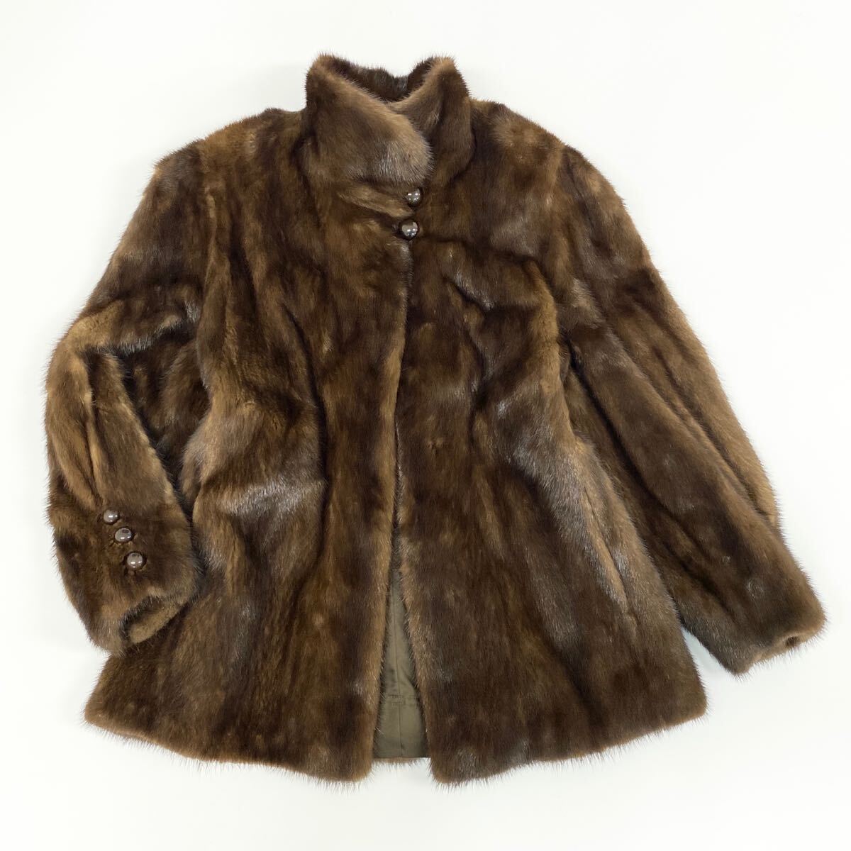 Yahoo!オークション - e7-1 EMBA エンバ デミバフミンク ミンクコート ...