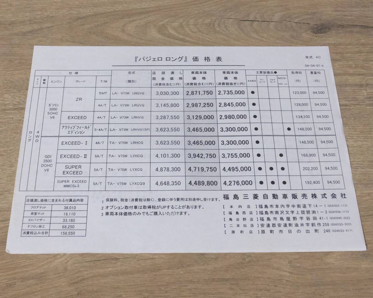 Yahoo!オークション - 送料150円 三菱 PAJERO パジェロ V73 75 / V63 6...