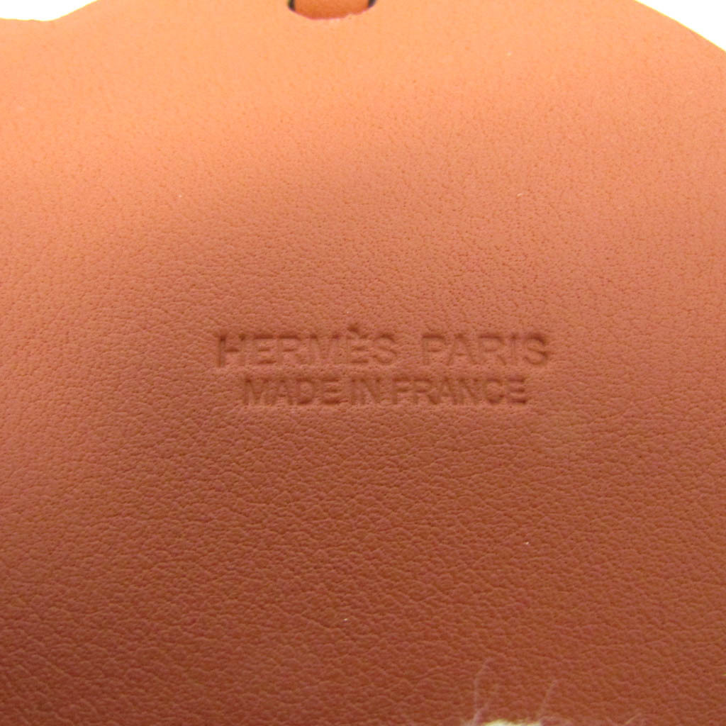 Yahoo!オークション - エルメス レザー バッグチャーム オレンジ ウサ...