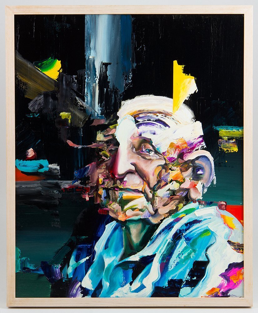 Yahoo!オークション - 【1on1】真作 内藤亜澄 『老人A』 アクリル 油彩...