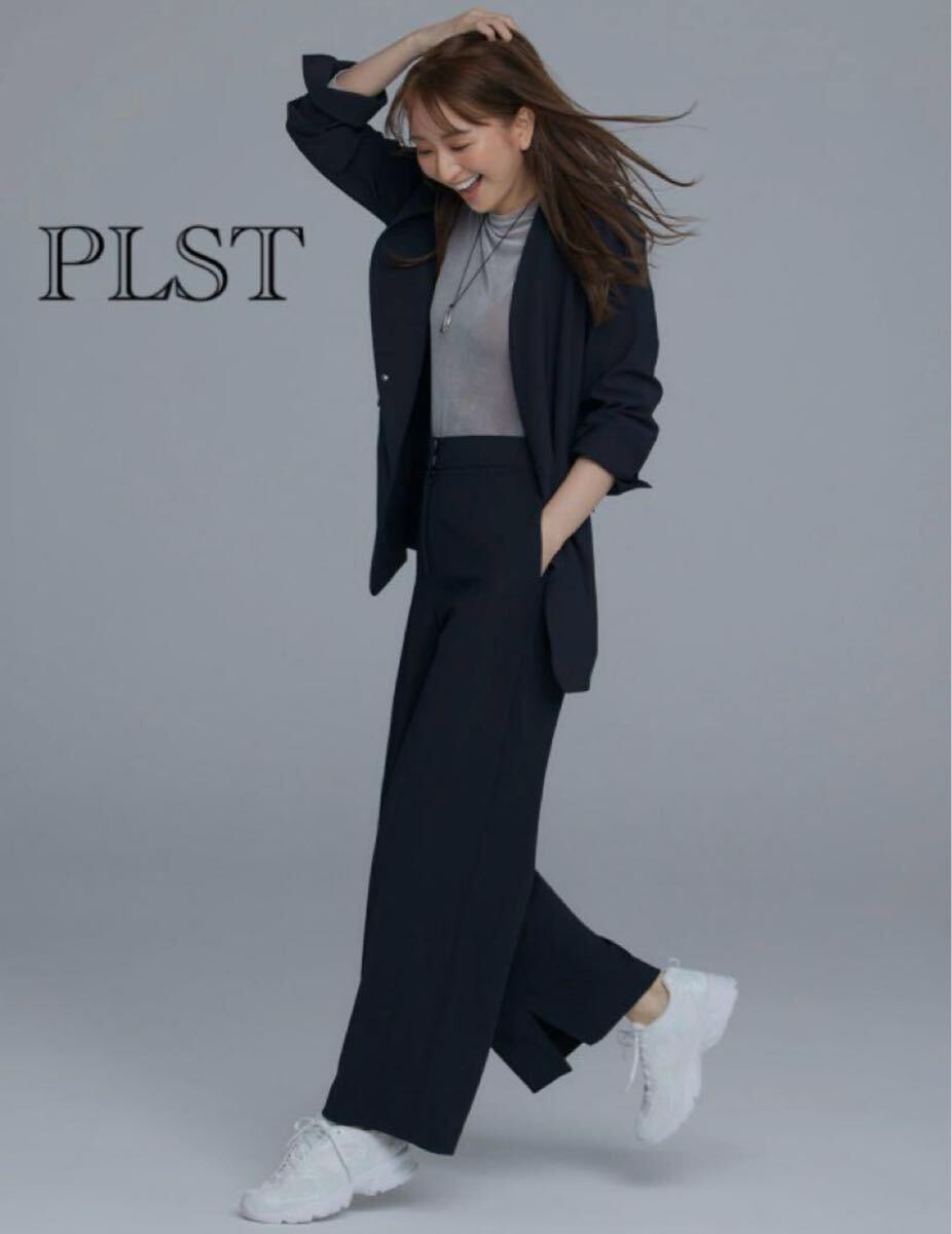 Yahoo!オークション - 美品 PLST ノーカラーハイストレッチセットアッ...