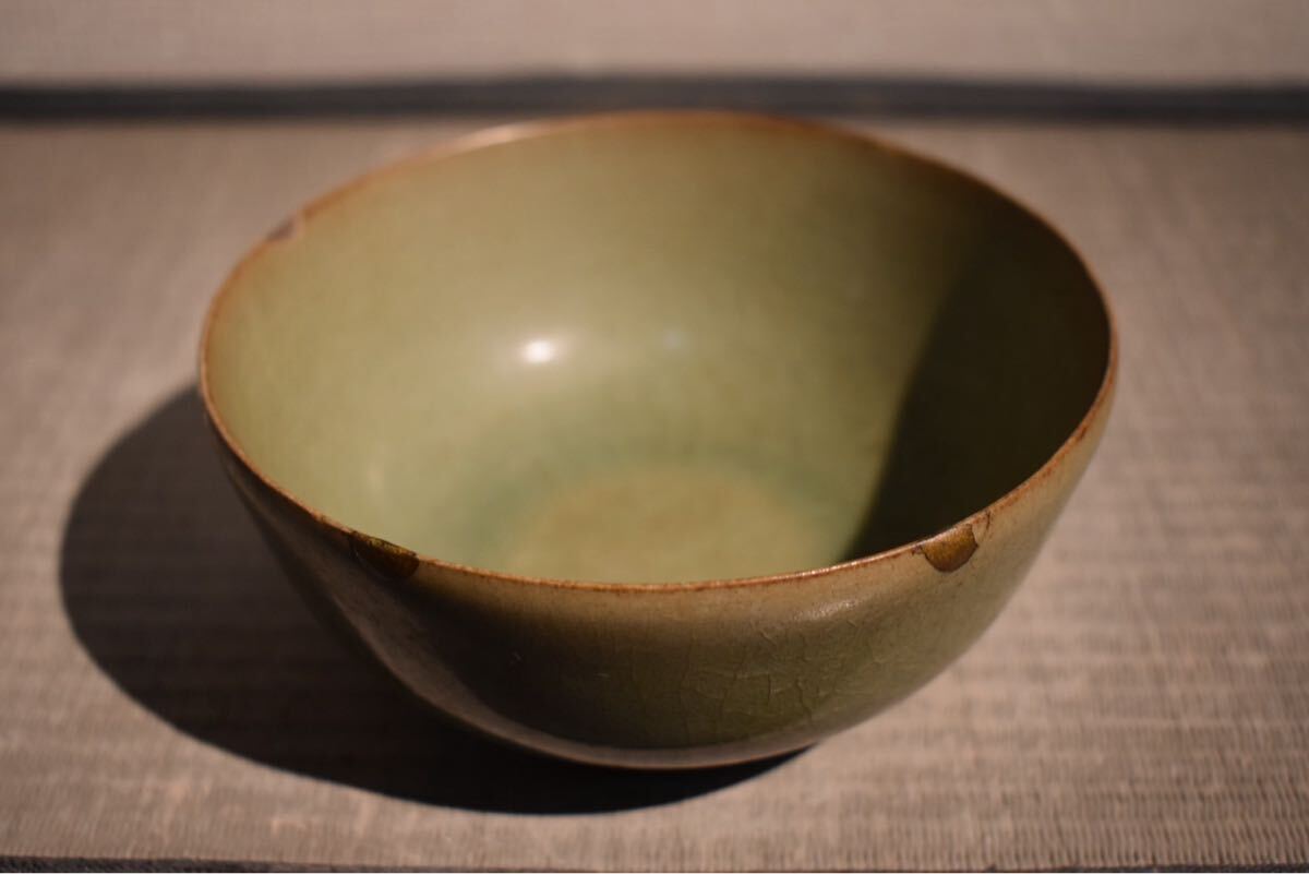 Yahoo!オークション - 【GE】Y926【コレクター所蔵品】時代 青磁茶碗/...