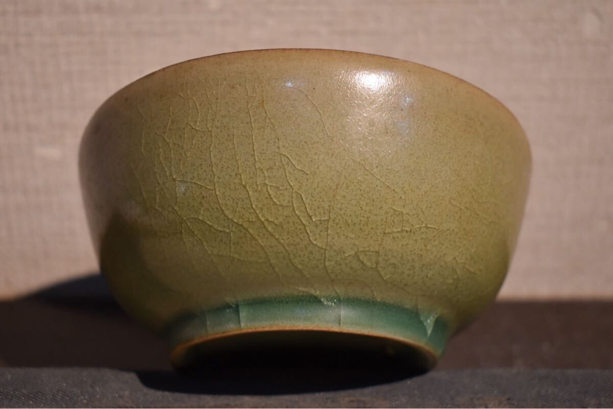 Yahoo!オークション - 【GE】Y926【コレクター所蔵品】時代 青磁茶碗/...