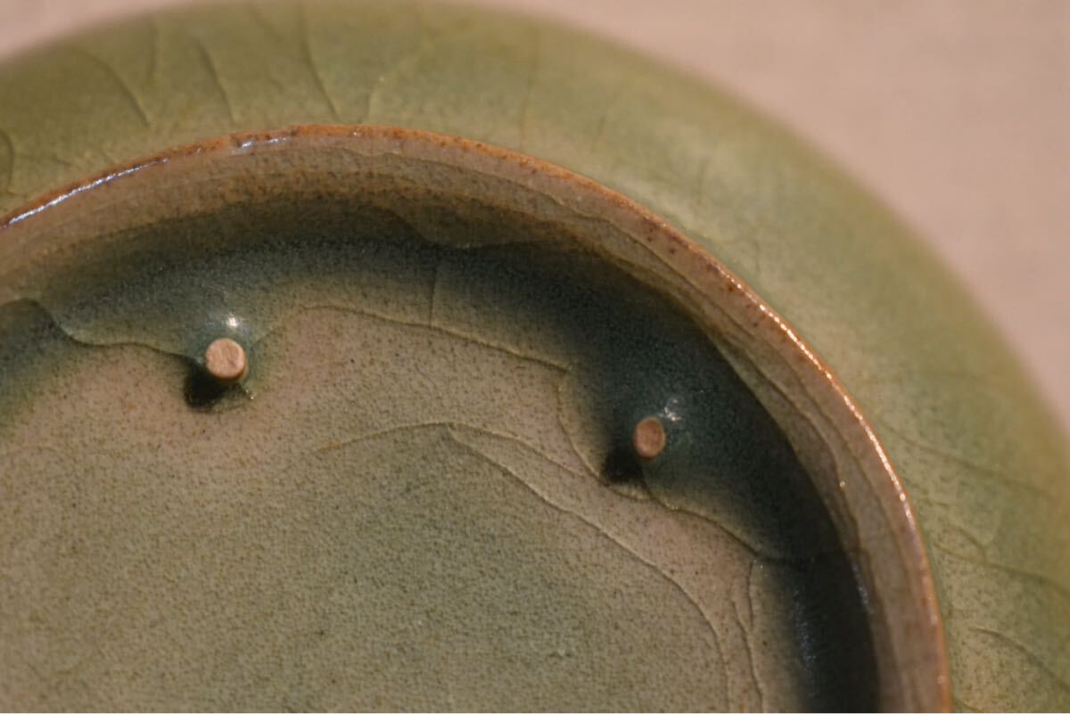 Yahoo!オークション - 【GE】Y926【コレクター所蔵品】時代 青磁茶碗/...