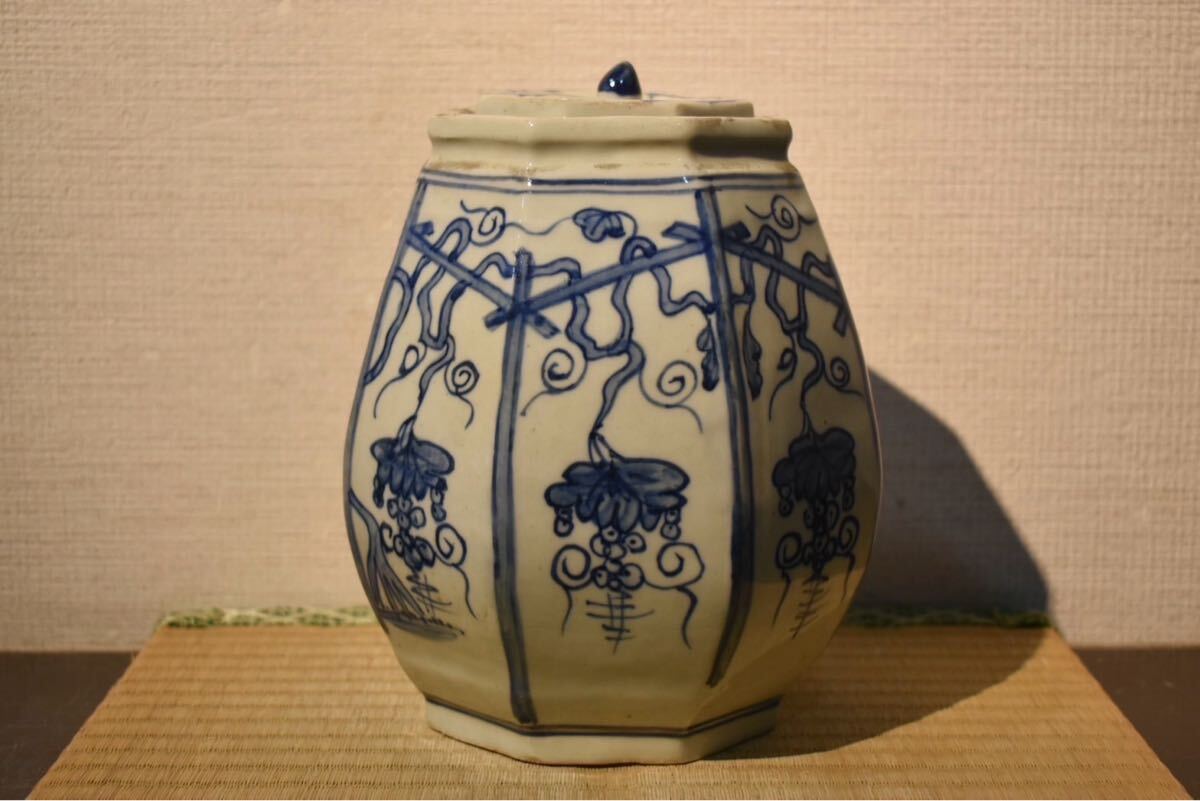 Yahoo!オークション - 【GE】M574【コレクター所蔵品】時代 染付葡萄紋...