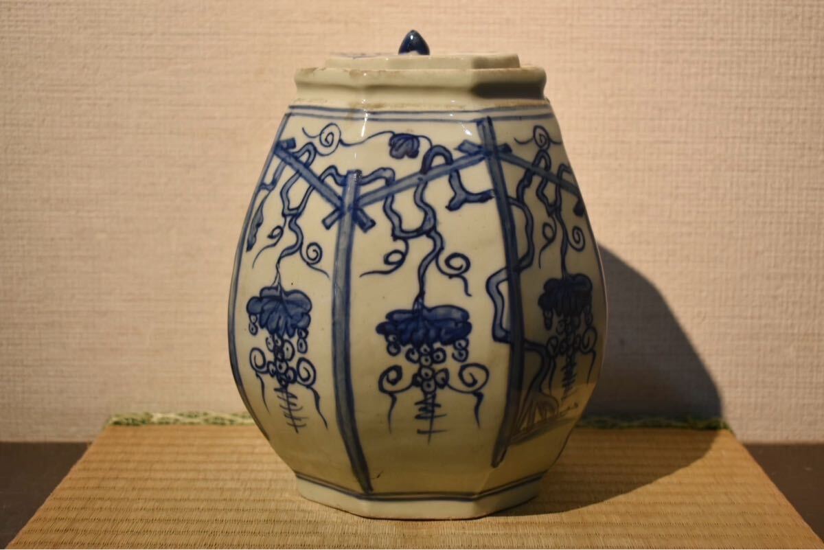 Yahoo!オークション - 【GE】M574【コレクター所蔵品】時代 染付葡萄紋...