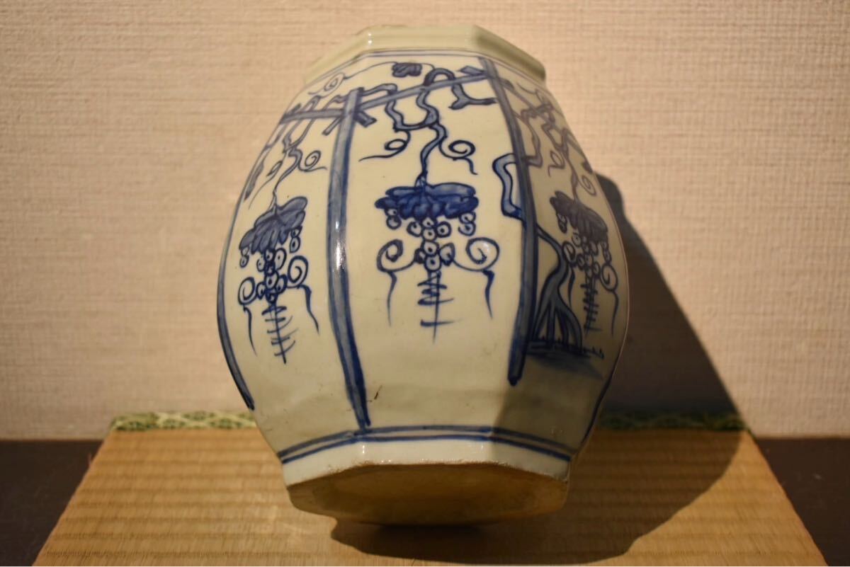 Yahoo!オークション - 【GE】M574【コレクター所蔵品】時代 染付葡萄紋...