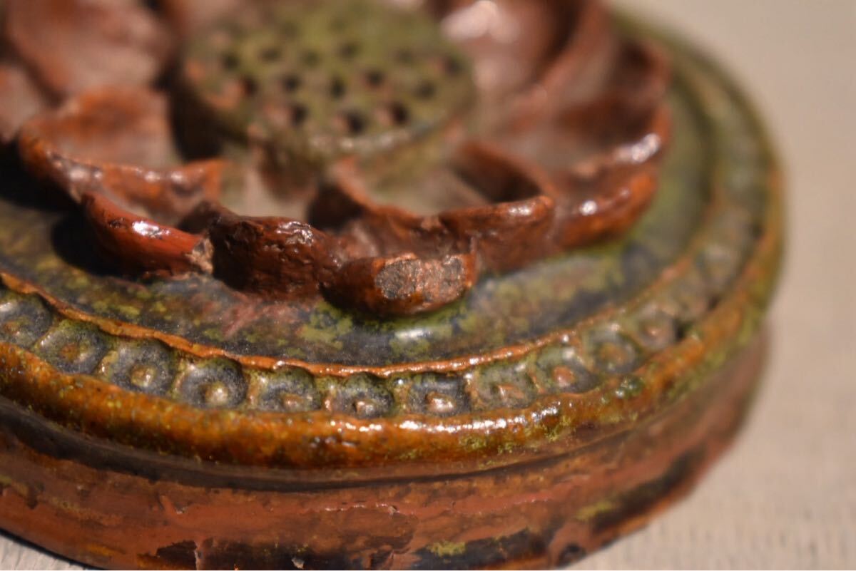 Yahoo!オークション - 【GE】Y987【コレクター所蔵品】時代 蓮形楽香合...