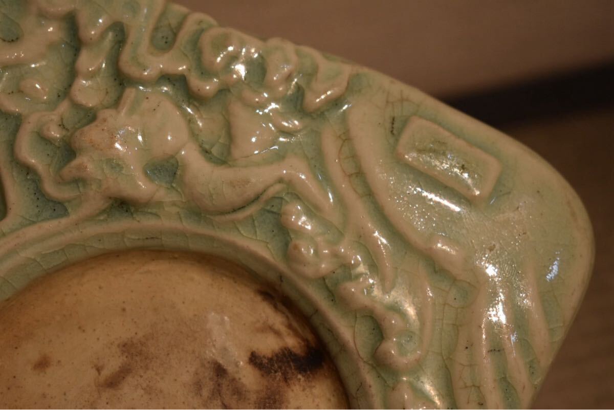 Yahoo!オークション - 【GE】Z645【コレクター所蔵品】時代 青白磁陶硯...