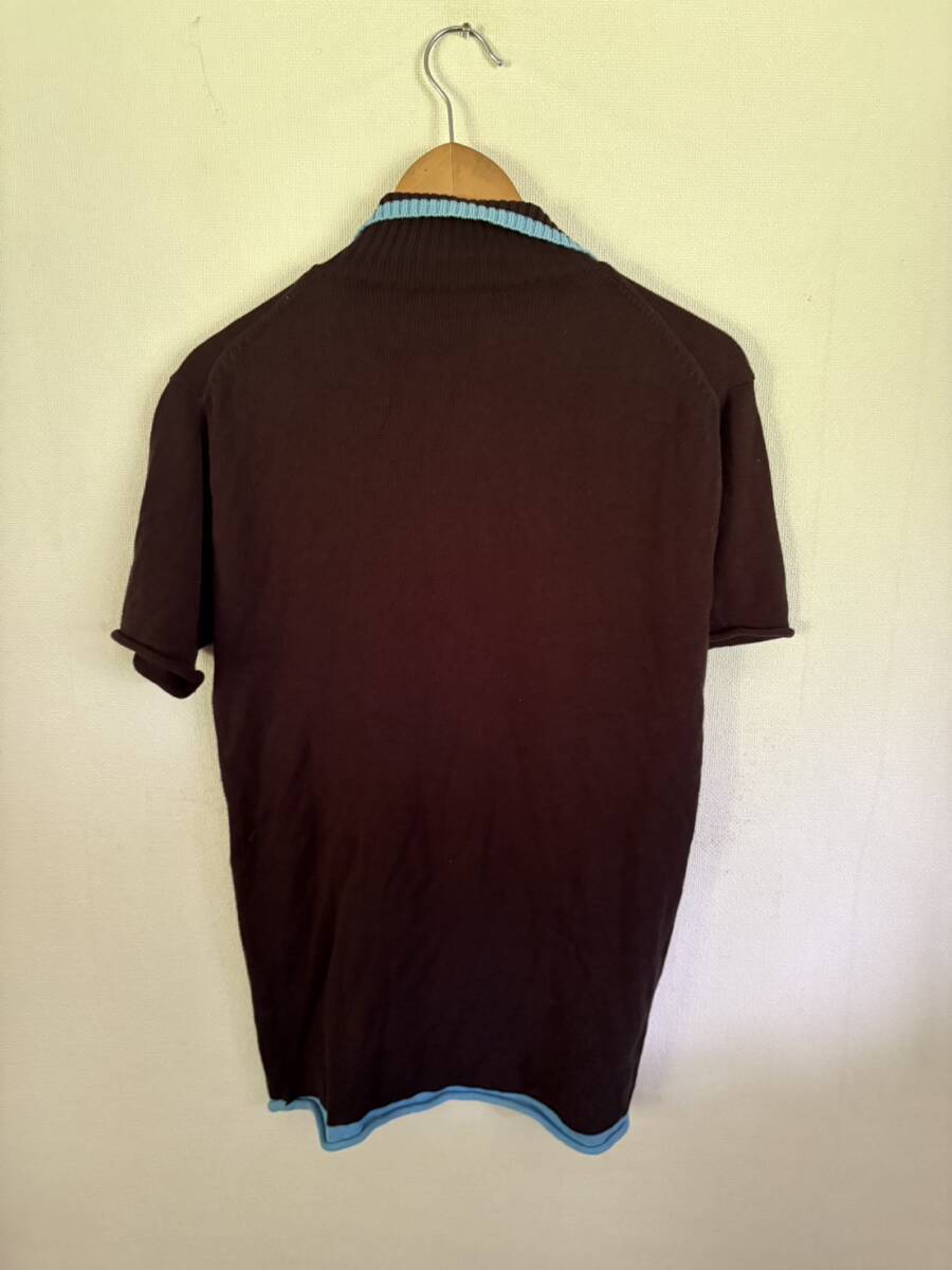 Yahoo!オークション - abxジップアップ半袖コットンニット 2