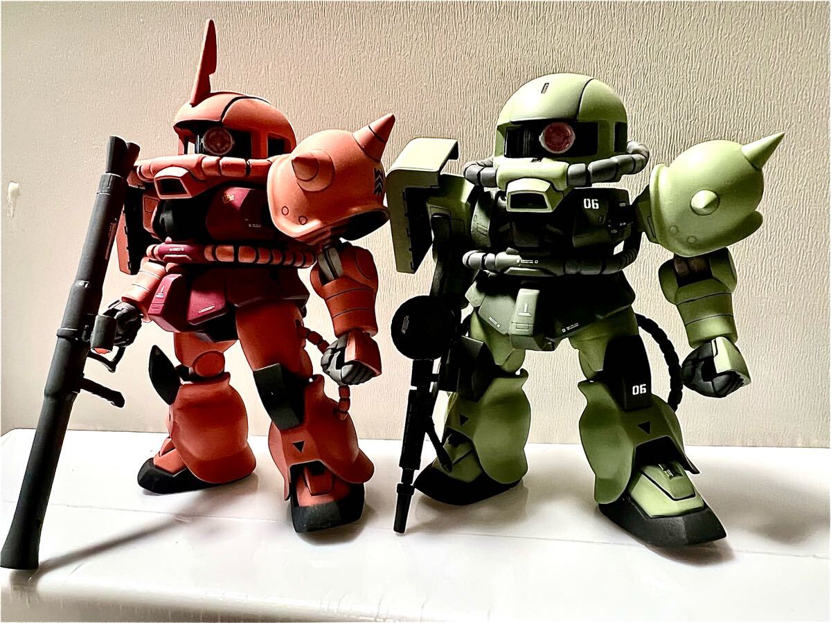 Yahoo!オークション - SD HG MG シャア専用ザク 量産型ザク 徹底改修 ...