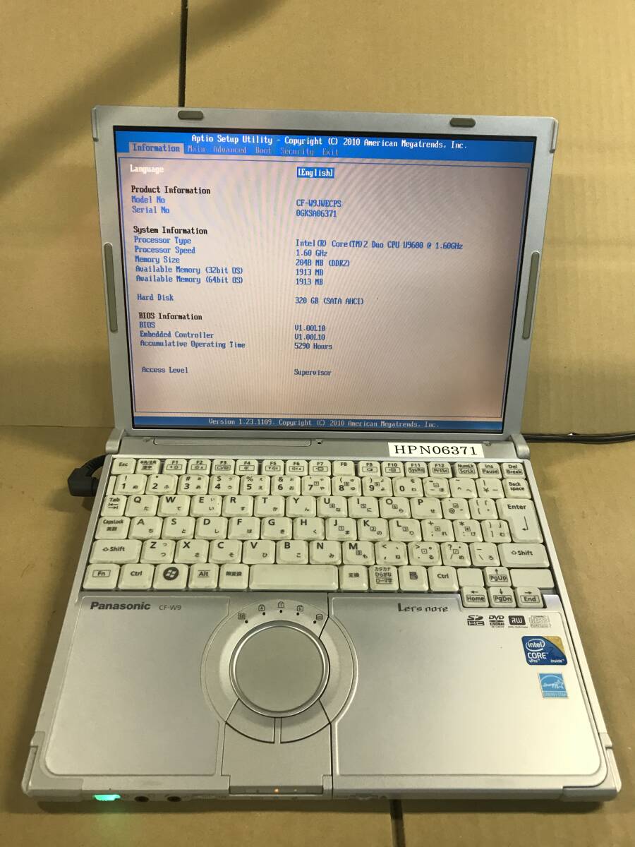 Yahoo!オークション - 116 中古品 Panasonic CF-W9 Intel Core TM 2 Du...