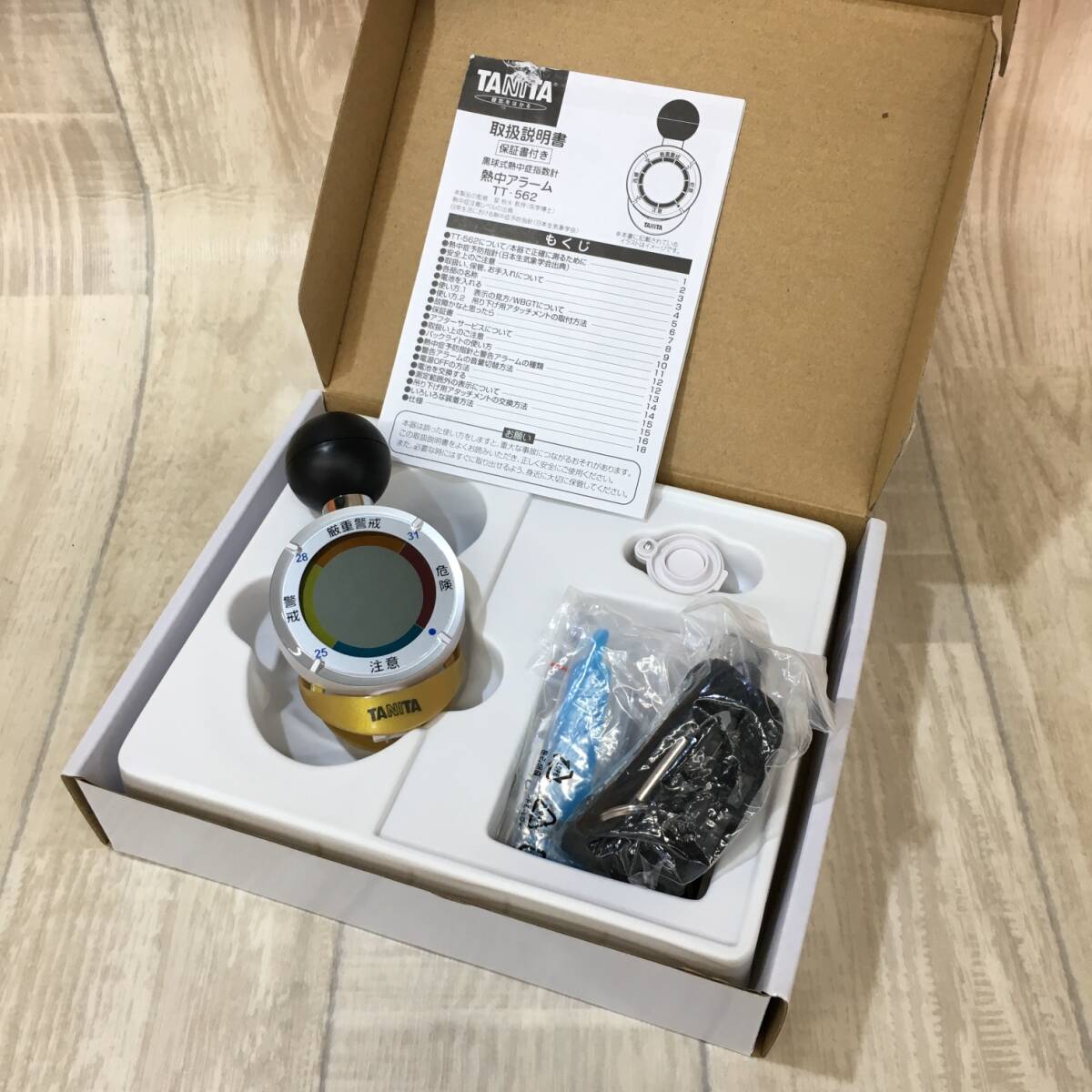 Yahoo!オークション - T2956 TANITA 熱中アラーム TT-562 黒球式熱中症...