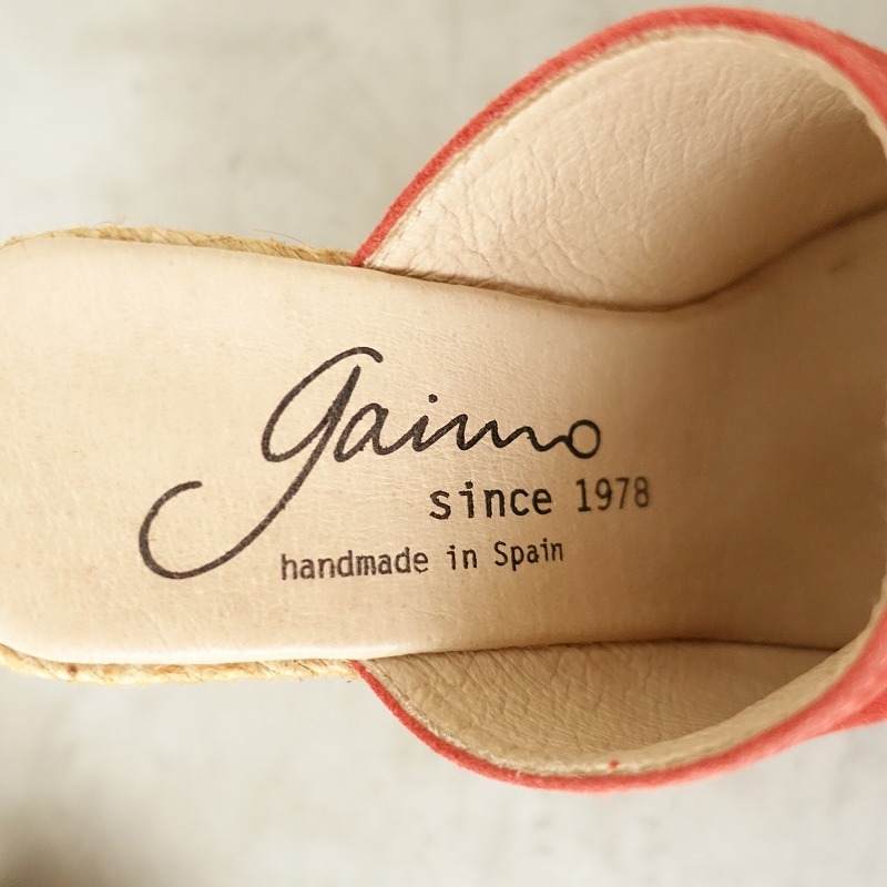 Yahoo!オークション - ガイモ gaimo ウェッジサンダル 35/22.5 スエー...