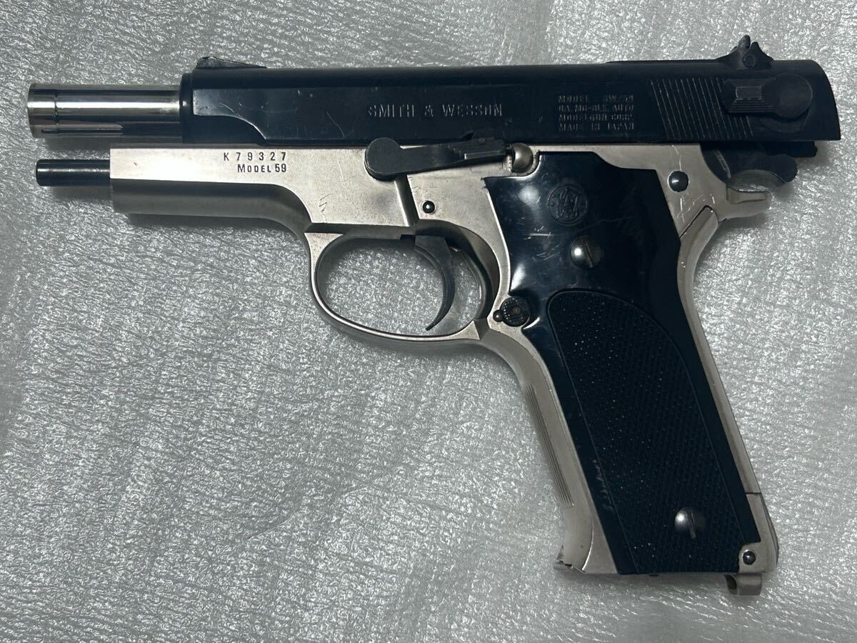 Yahoo!オークション - MGC S&W M59 フレームシルバーモデル ABS樹脂 未...