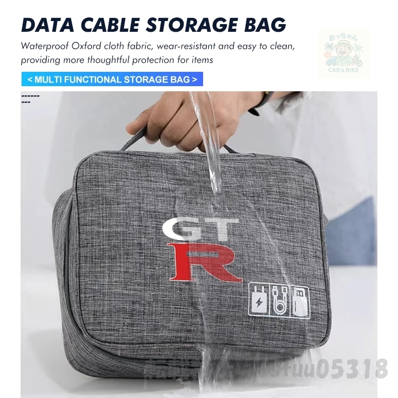 Yahoo!オークション - 防水ポータブルケーブルストレージバッグ トラベ...