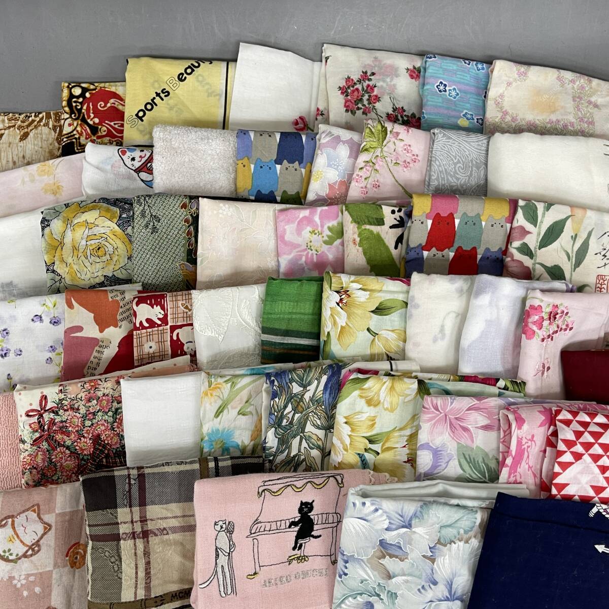 Yahoo!オークション - KF8/90 女性用 レディース ハンカチ まとめて50...