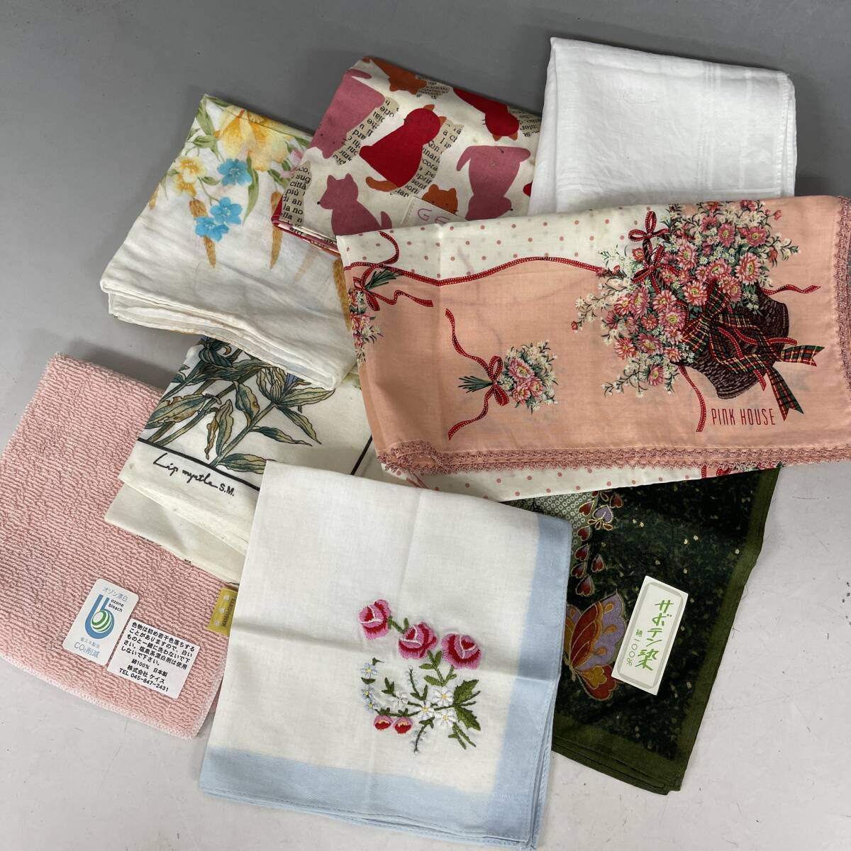 Yahoo!オークション - KF8/90 女性用 レディース ハンカチ まとめて50...