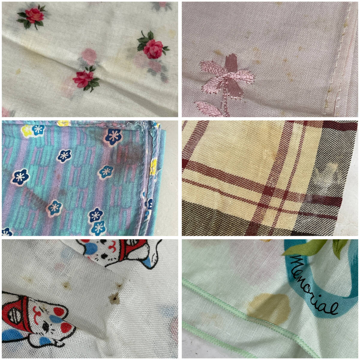 Yahoo!オークション - KF8/90 女性用 レディース ハンカチ まとめて50...