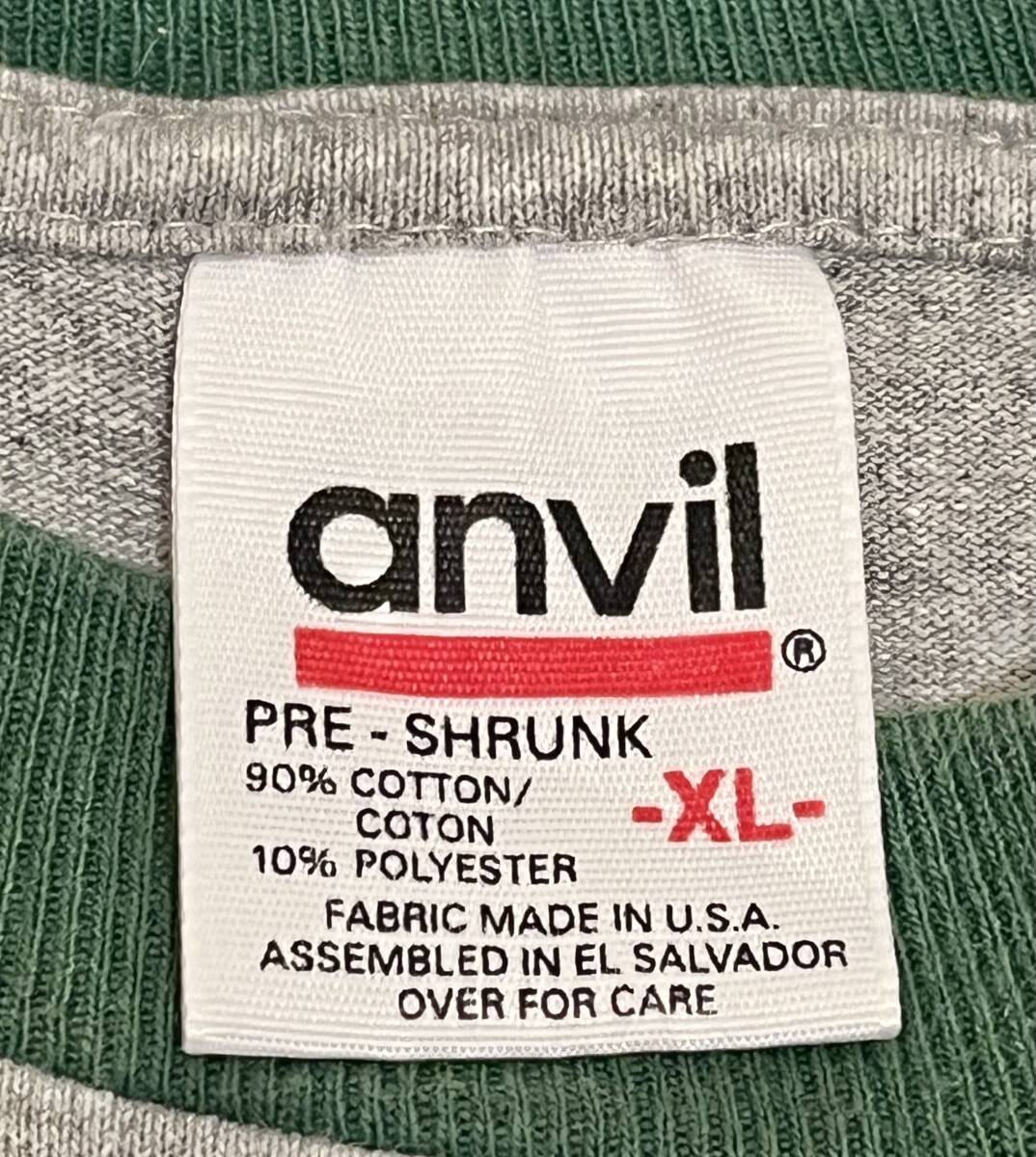 Yahoo!オークション - ビンテージ 90s anvil リンガーTシャツ XL グレ...