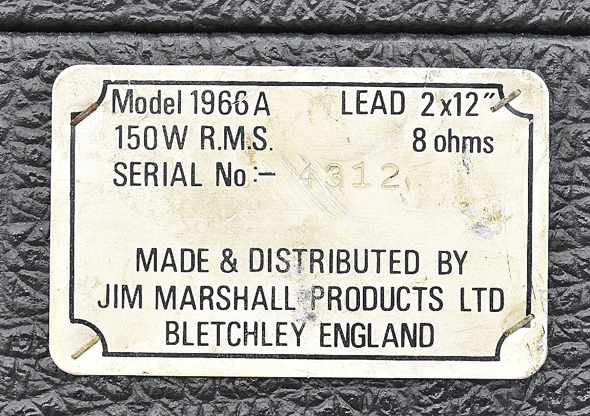 Yahoo!オークション - 【 C 】1026 Marshall 1966A キャビネット マー...