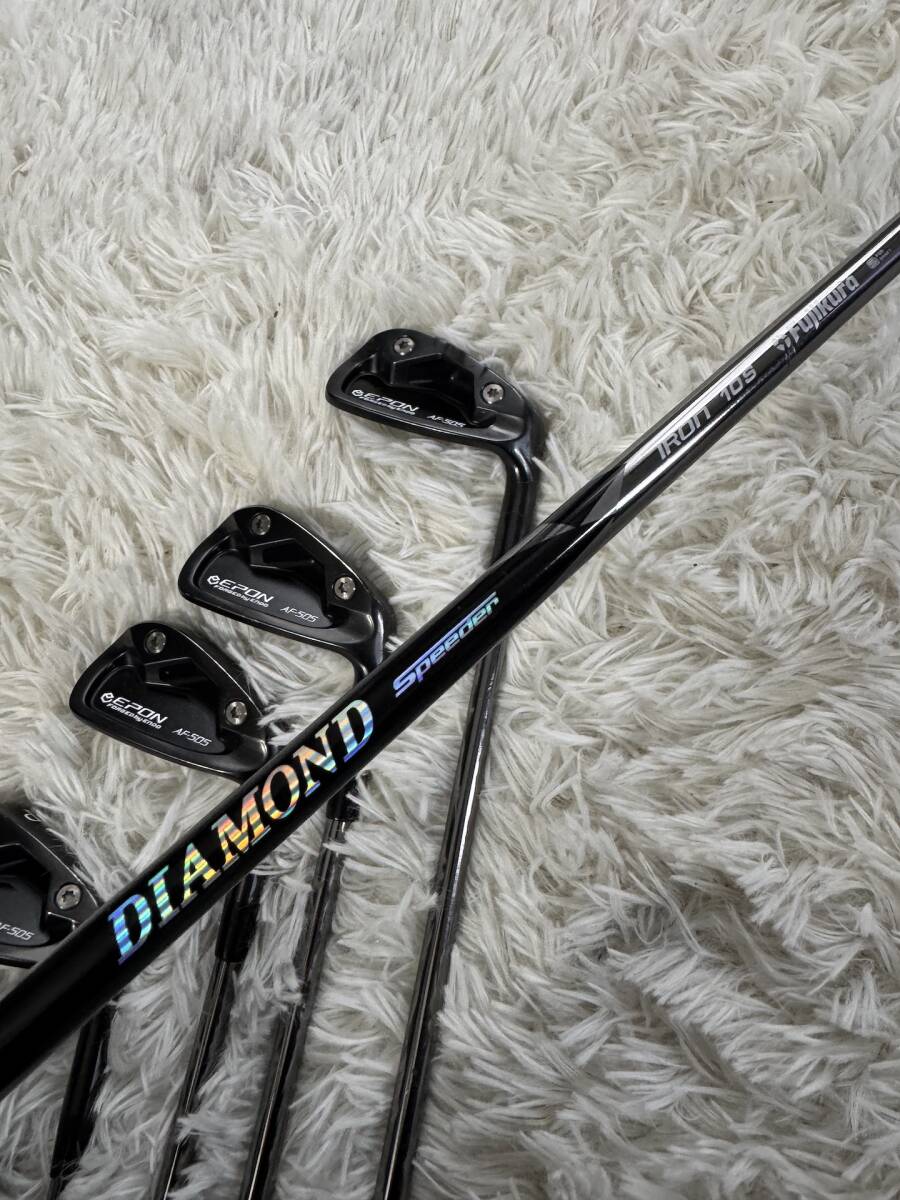 【樂淘letao】日本代購代標第一品牌－高級70周年限定 EPON AF-505 BLACK Limited ダイヤモンドスピーダー 10S 5I〜PW 6本セット