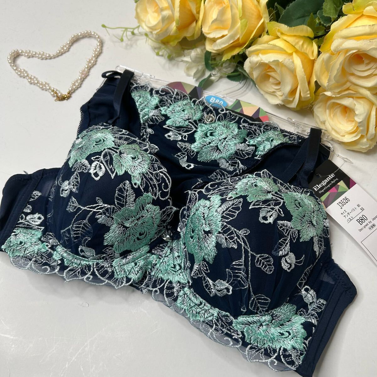 Yahoo!オークション - B80 L ブラジャー&パンティ フリージア 9