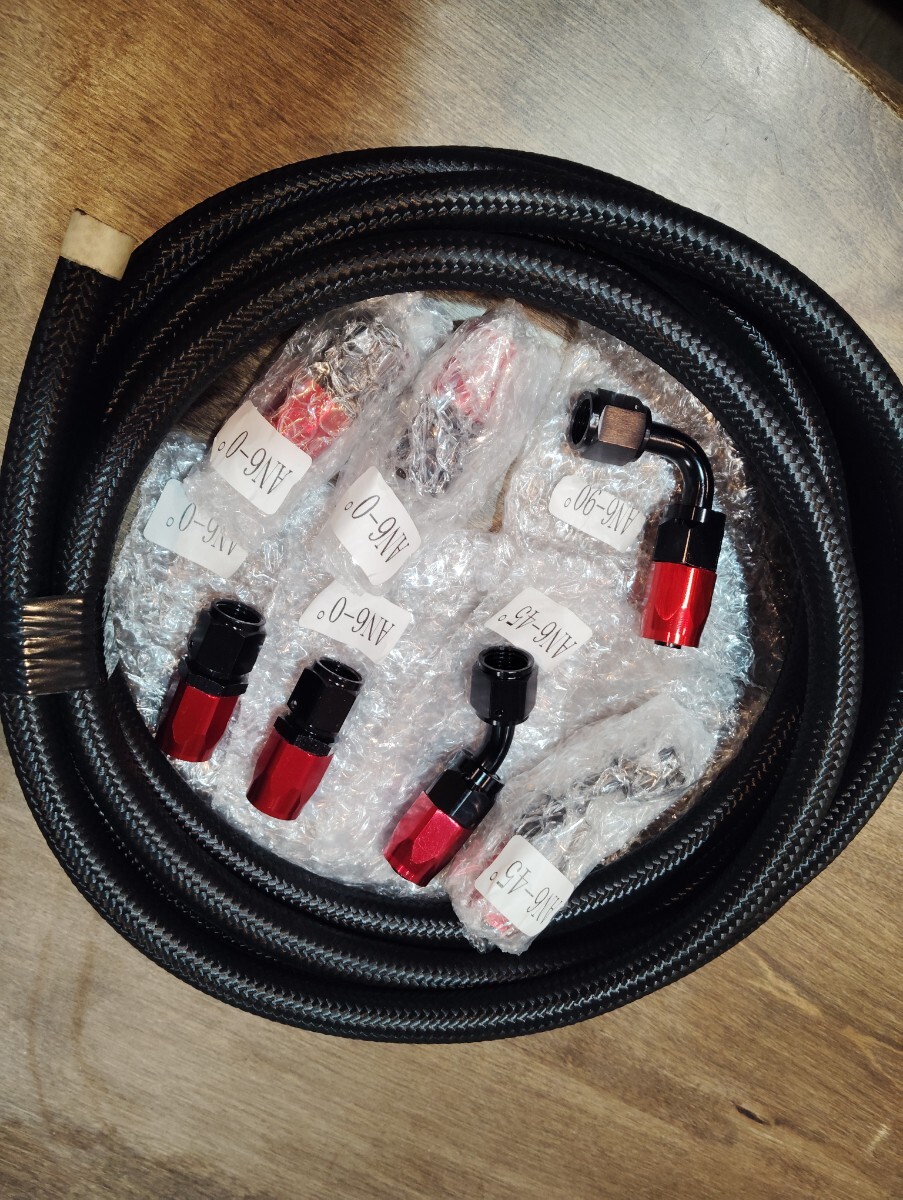 Yahoo!オークション - オイルクーラー メッシュホースセット AN6 3m フ...