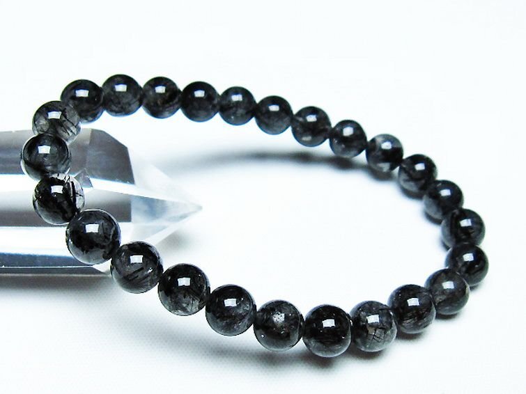 誠安 極品天然AAAブラックトルマリンルチルブレスレット 7mm T257-7218(クリスタル、水晶)｜売買されたオークション情報、yahooの商品情報をアーカイブ公開 - オークファン ...