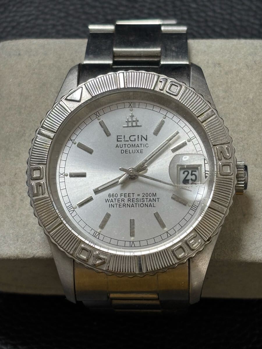 Yahoo!オークション - ELGIN エルジン 腕時計 自動巻き FK-1135-SL 稼...