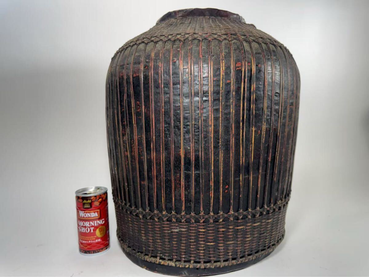 DH281 時代漆芸 紙縒藤編漆壺 古民芸 時代道具 漆桶 古民具 江戸 朝鮮李朝 H38.5cm(漆芸)｜売買されたオークション情報、yahooの商品情報をアーカイブ公開 - オークファン ...