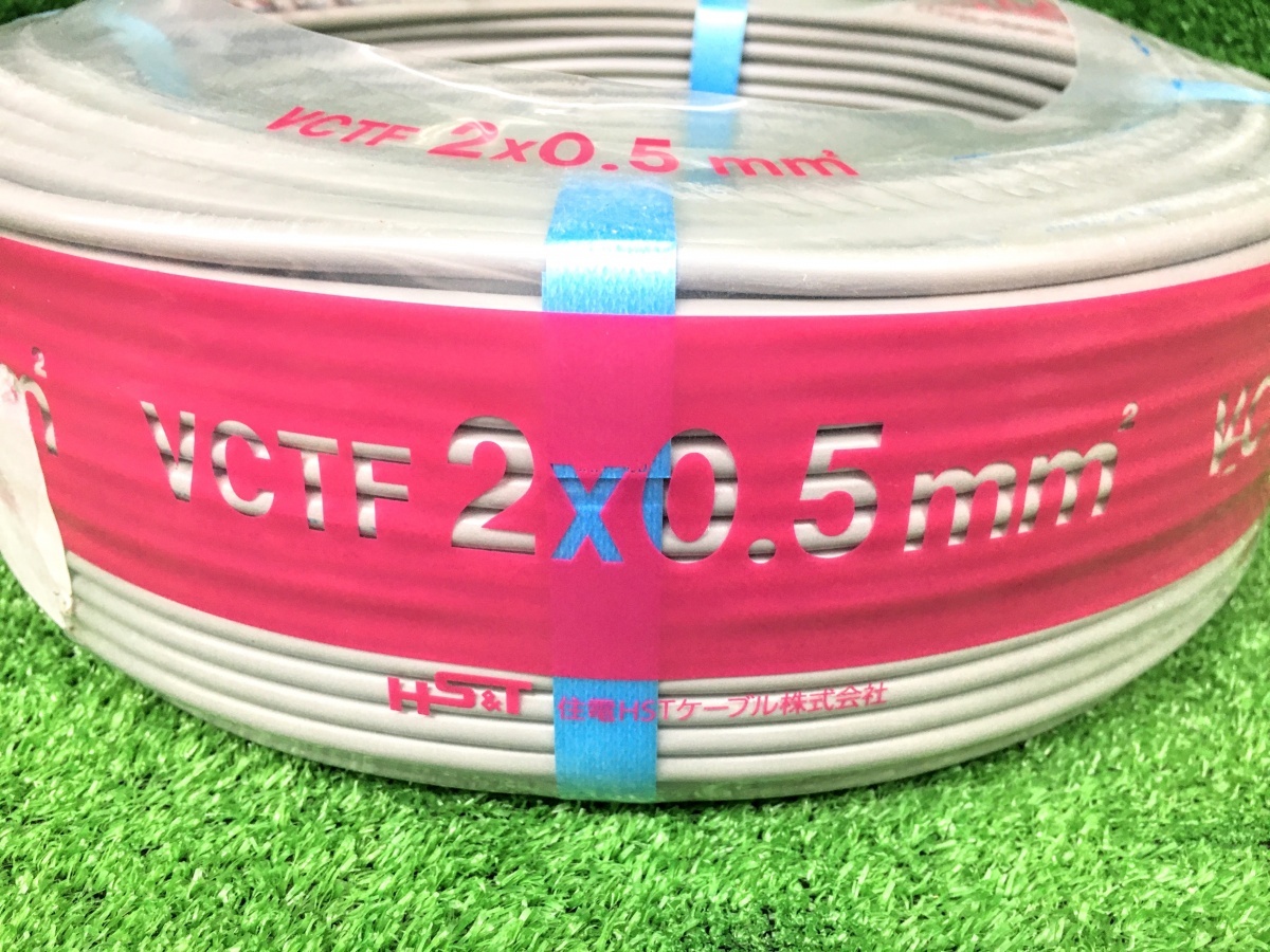Yahoo!オークション - 未使用品 住電 VCTF 2×0.5mm 黒白 100m 2025年...