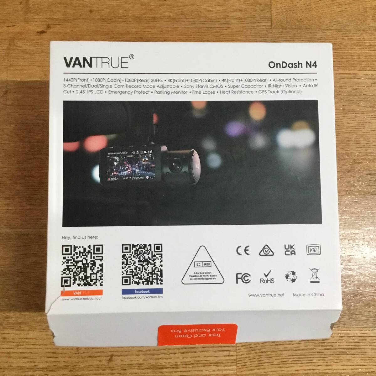 Yahoo!オークション - VANTRUE OnDash N4 3カメラ ドライブレコーダー ...