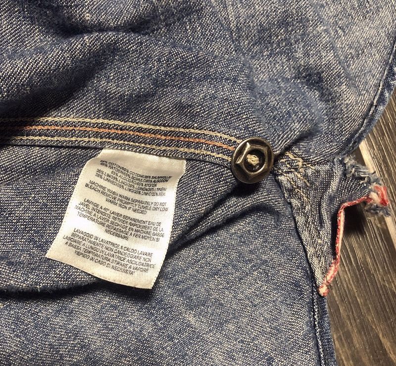 Yahoo!オークション - [USED] RRL USED DENIM WORK SHIRTS L