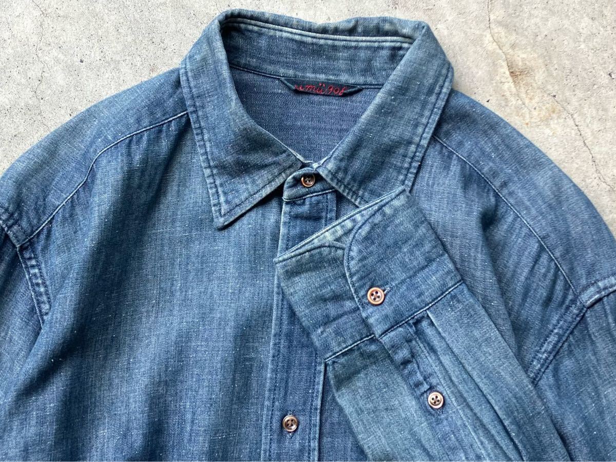 umii908 by 45rpm インディゴ染め デニムシャツ 5 メンズ 長袖 藍染め 刺繍 45R(シャツ)｜売買されたオークション情報、yahooの商品情報をアーカイブ公開 ...